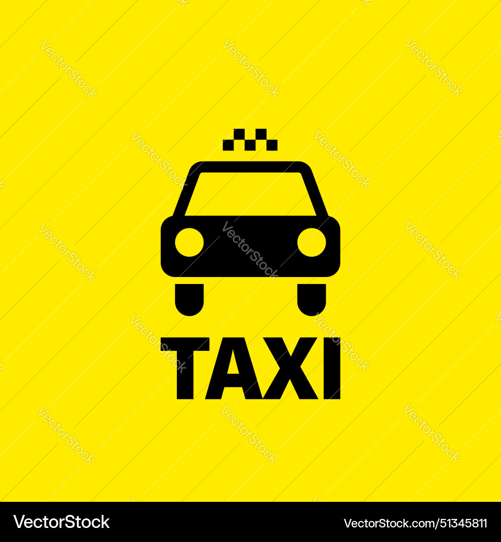 Taxi car icon front view service concept Vector Image