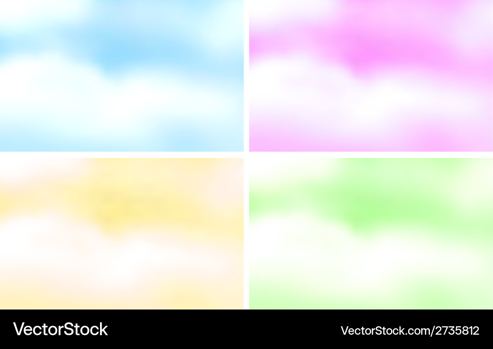 Colorful clouds Royalty Free Vector Image - VectorStock