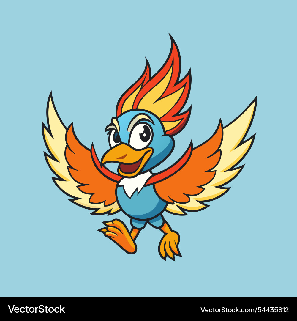 Fiery Phoenix Eagle Royalty Free Vector Image - VectorStock