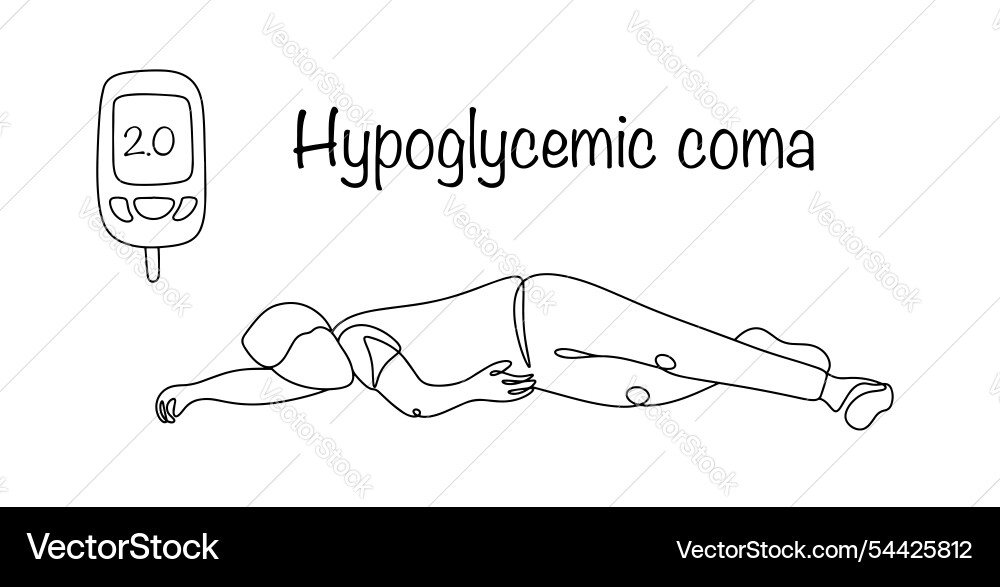 Hypoglycemic coma Royalty Free Vector Image - VectorStock