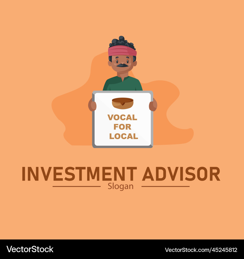 Investment advisor mascot logo Royalty Free Vector Image