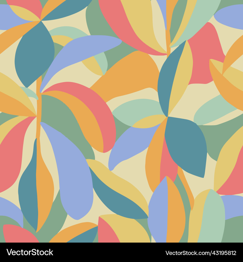 Nature abstract leaf seamless pattern Royalty Free Vector