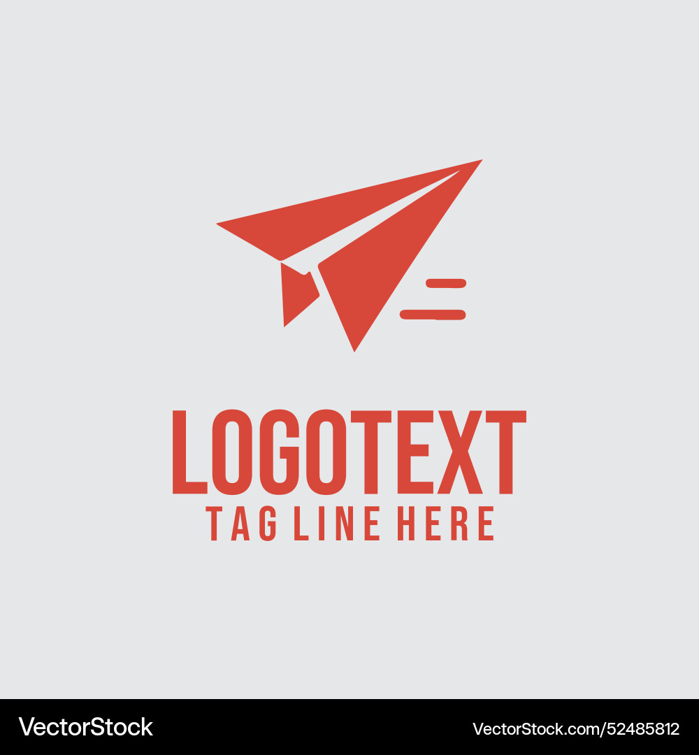 Paper plane logo Royalty Free Vector Image - VectorStock