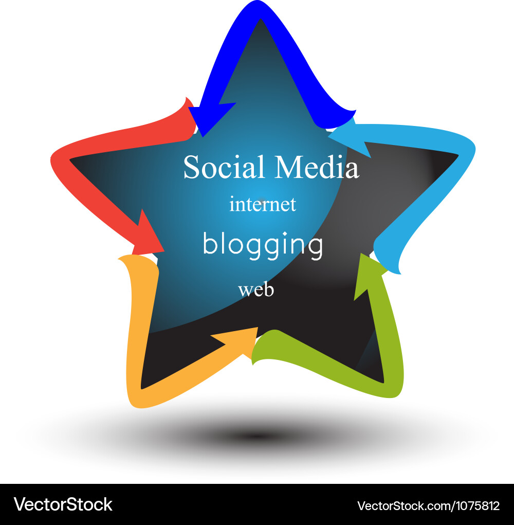 Social media and networking logo Royalty Free Vector Image