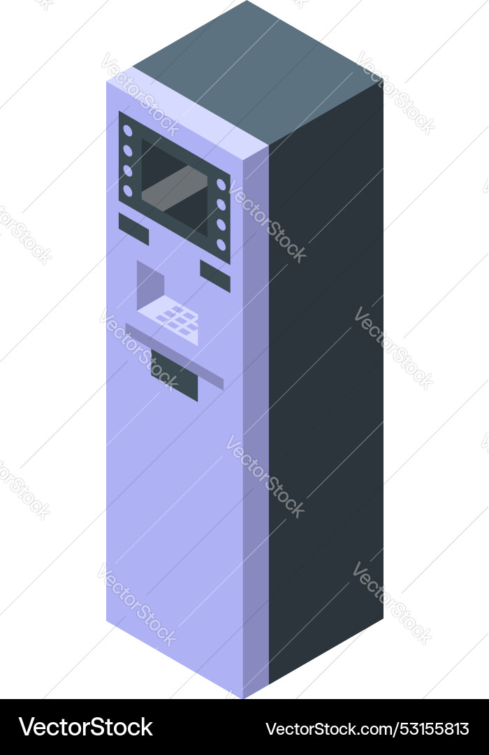 Atm machine offering modern banking services Vector Image