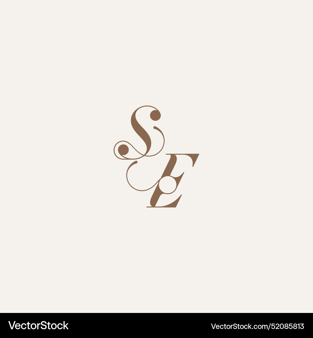 Initial monogram logo wedding concept design Vector Image