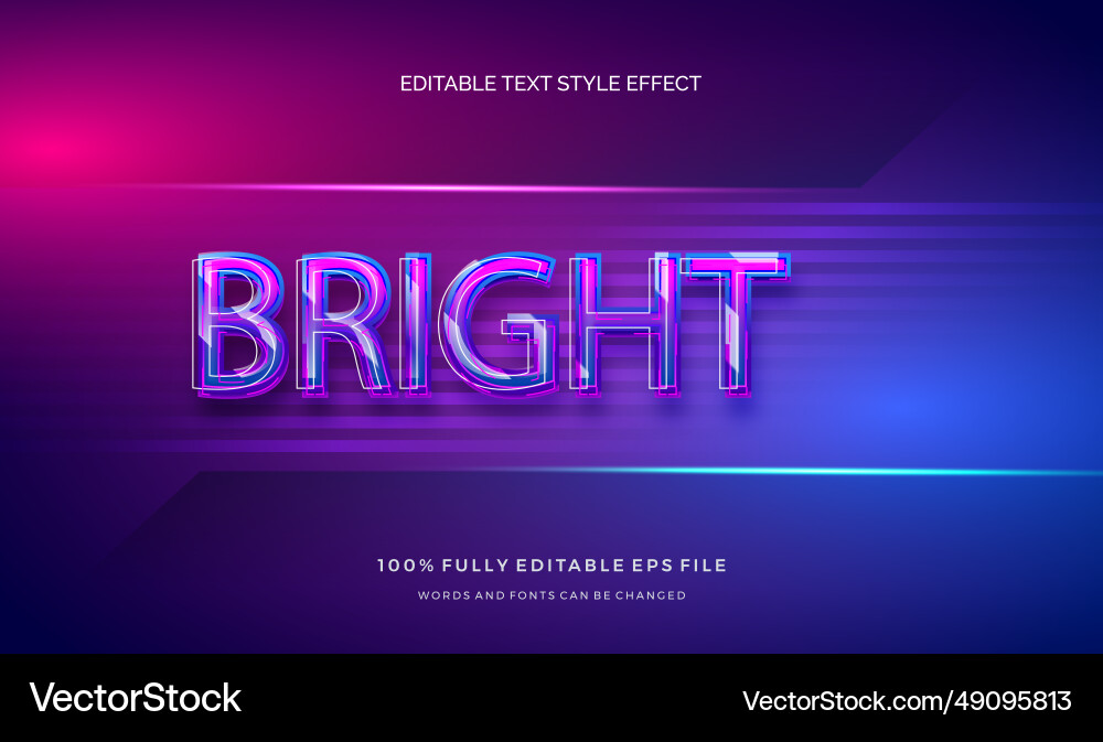 Modern editable text style effect ve Royalty Free Vector