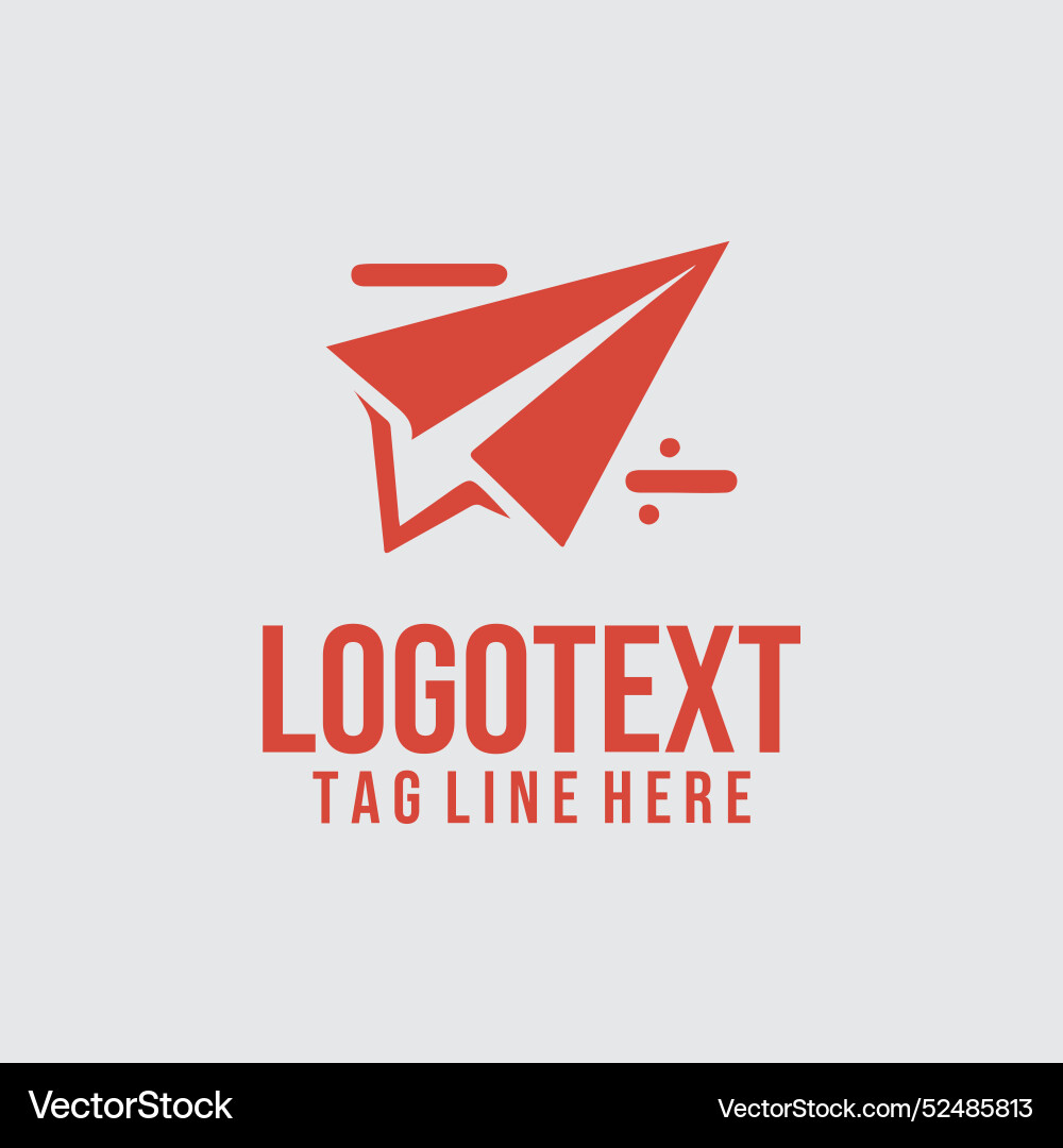 Paper plane logo Royalty Free Vector Image - VectorStock