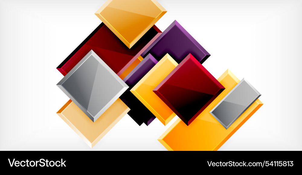 Square shape color abstract geometry Royalty Free Vector