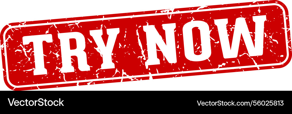 Try now rectangular sign stamp Royalty Free Vector Image