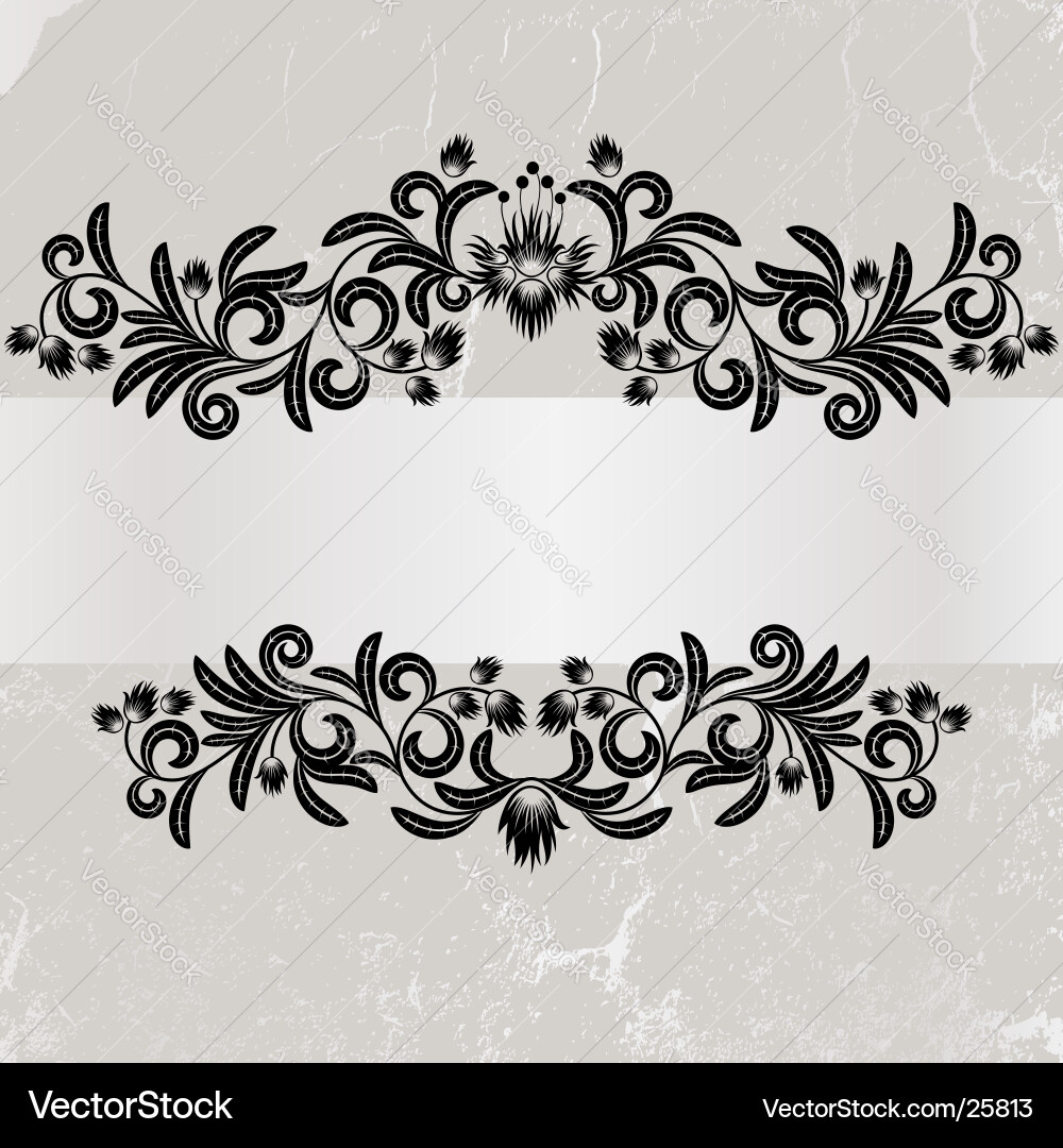 Vintage grunge grey frame Royalty Free Vector Image