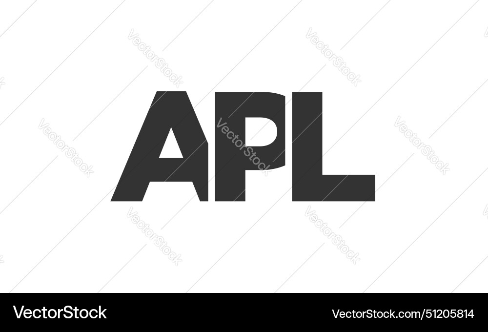 Apl logo design template with strong and modern Vector Image