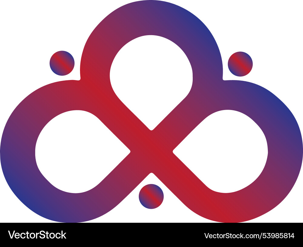 Clover and infinity icon or logo design Royalty Free Vector
