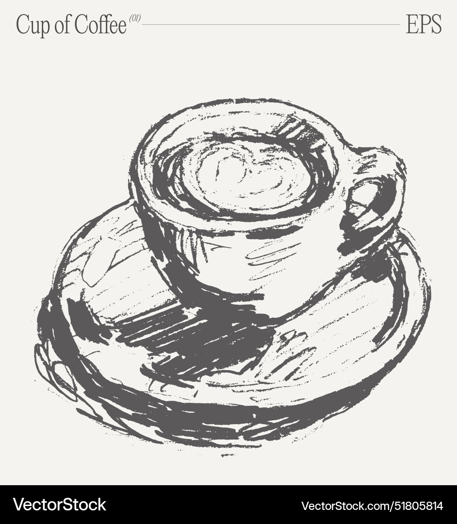 Coffee cup on a table Royalty Free Vector Image