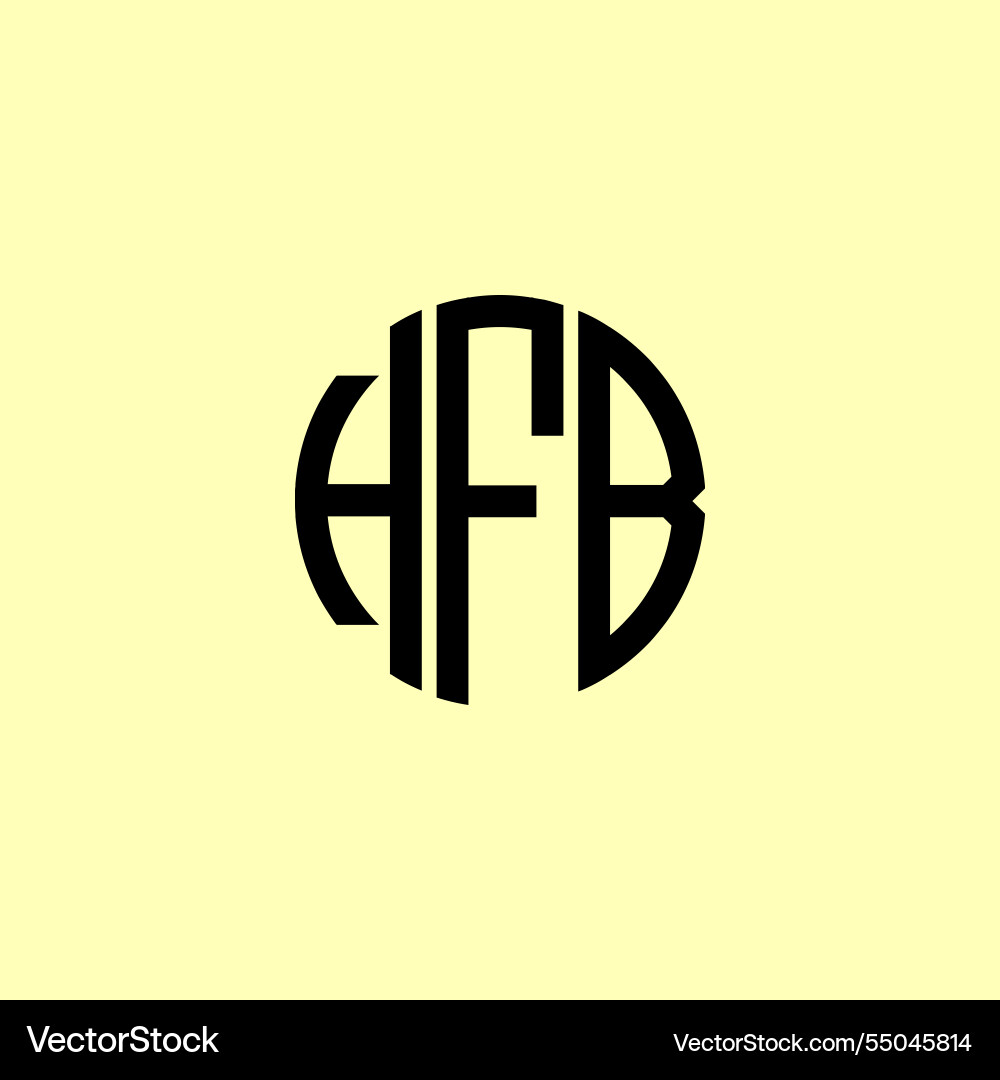 Creative rounded initial letters hfb logo Vector Image