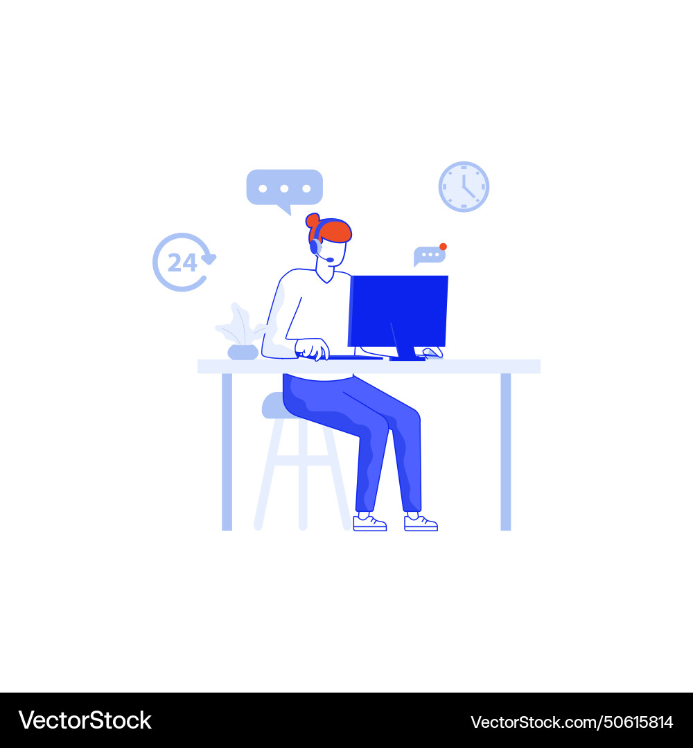 Customer call center Royalty Free Vector Image