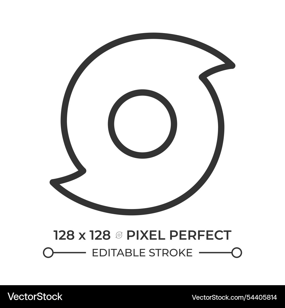 Hurricane linear icon Royalty Free Vector Image