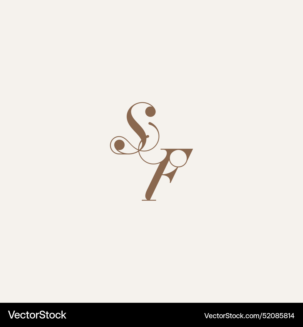 Initial monogram logo wedding concept design Vector Image