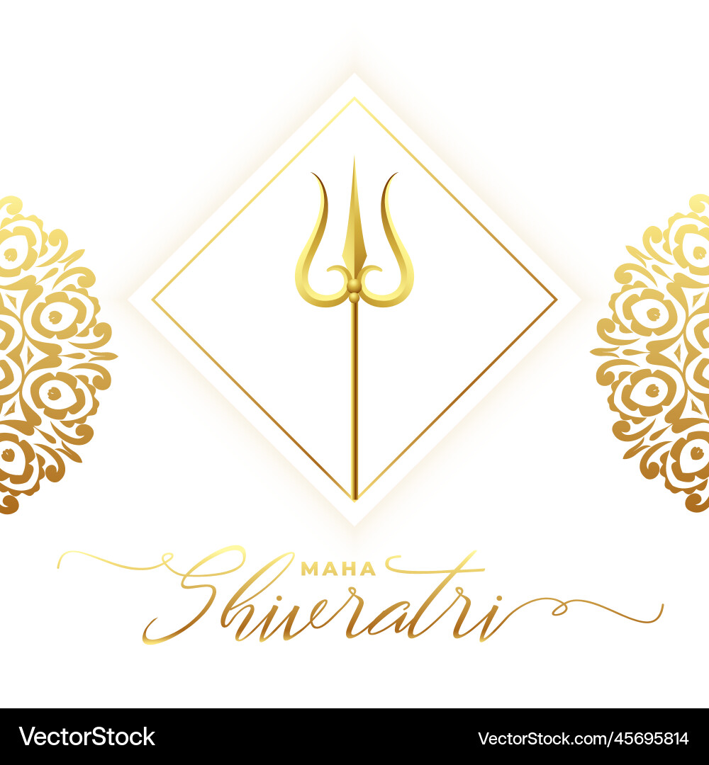 Maha shivratri devotional card with mahadev Vector Image