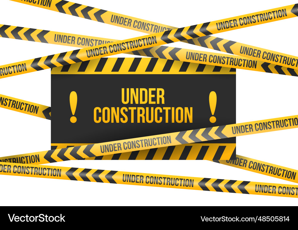 Under construction composition Royalty Free Vector Image