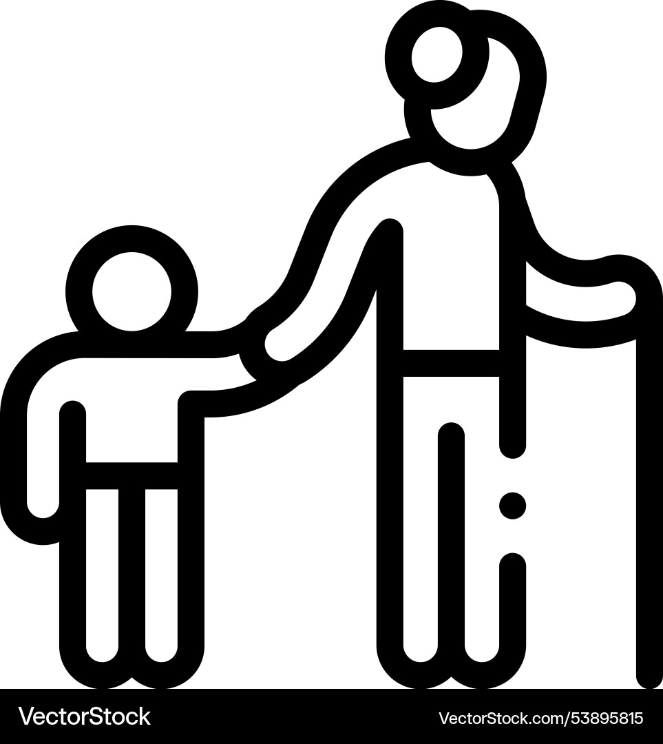 Grandfather icon thin linear style design Vector Image