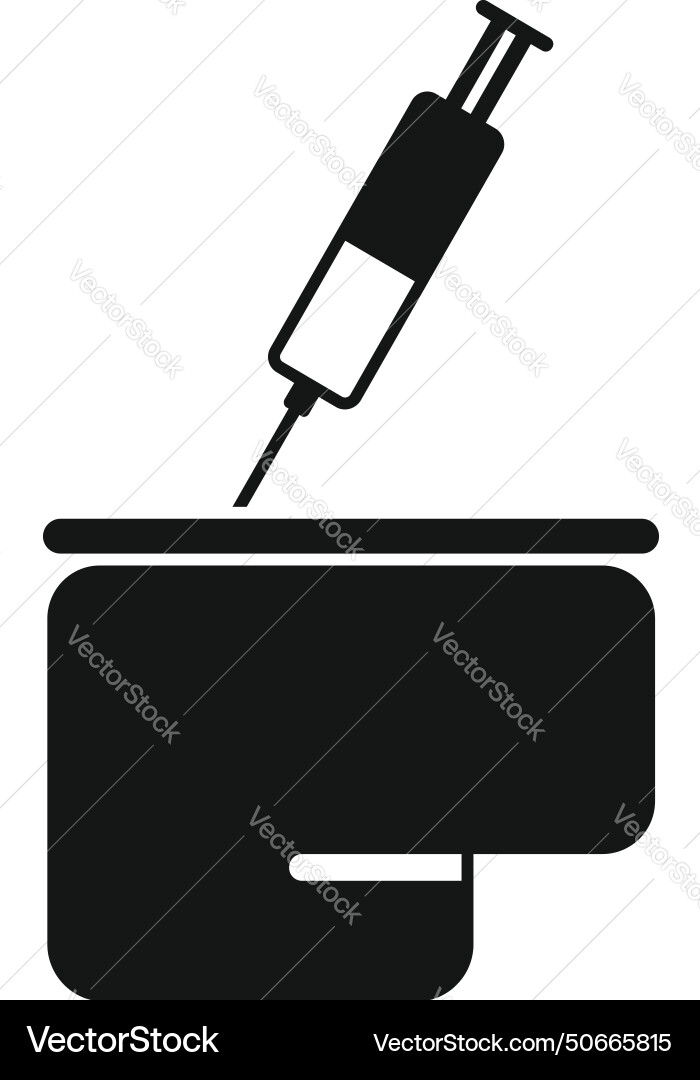Injection filling tank icon simple refill Vector Image
