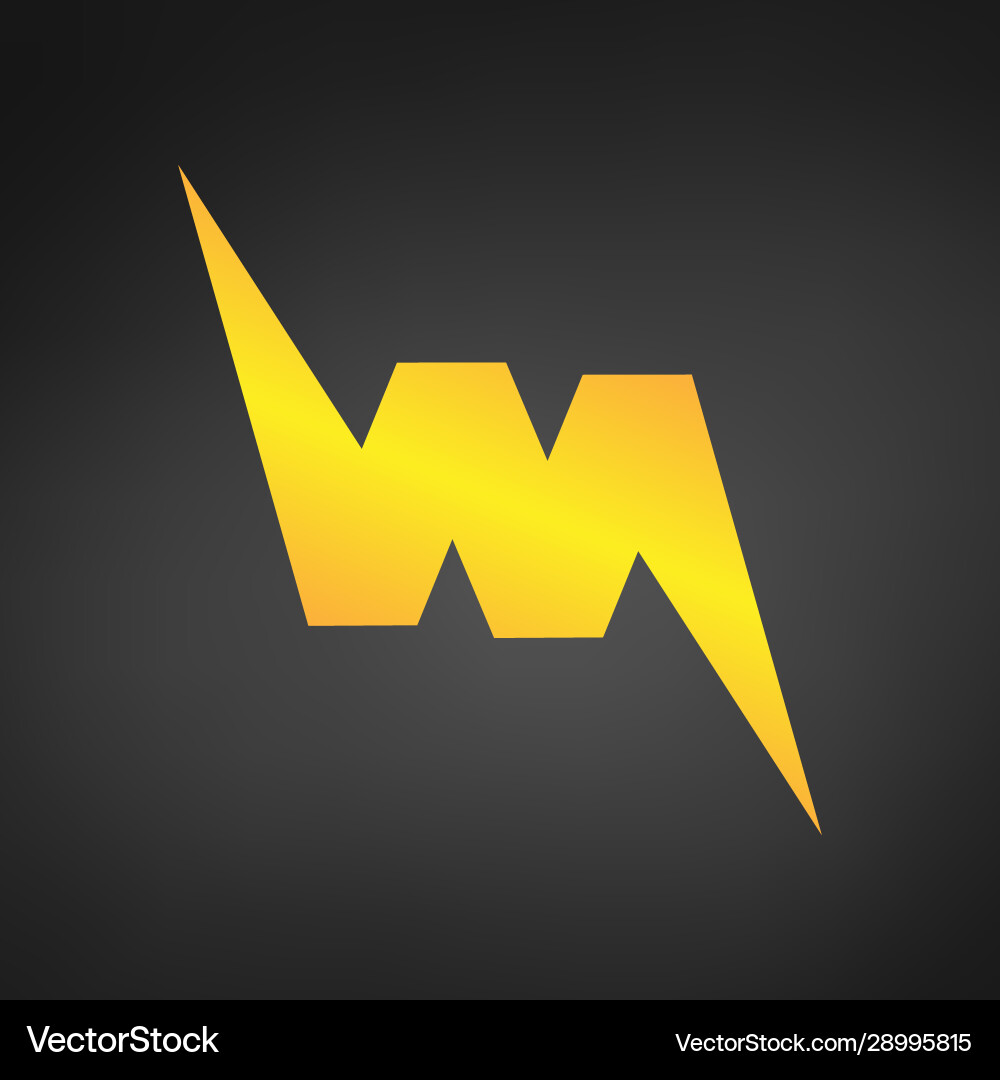 Letter w or vm logo icon design template element Vector Image