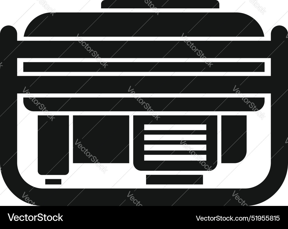 Portable generator providing emergency power Vector Image