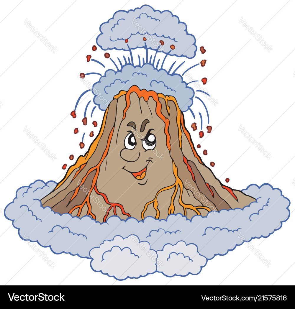 Angry Volcanic Eruption Royalty Free Vector Image