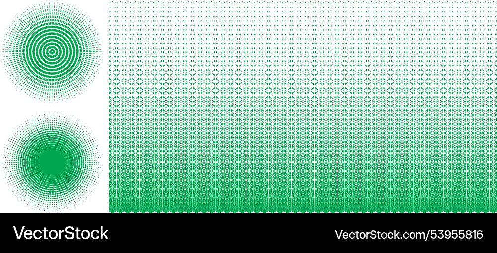 Creative triangle halftone patterns for bold Vector Image