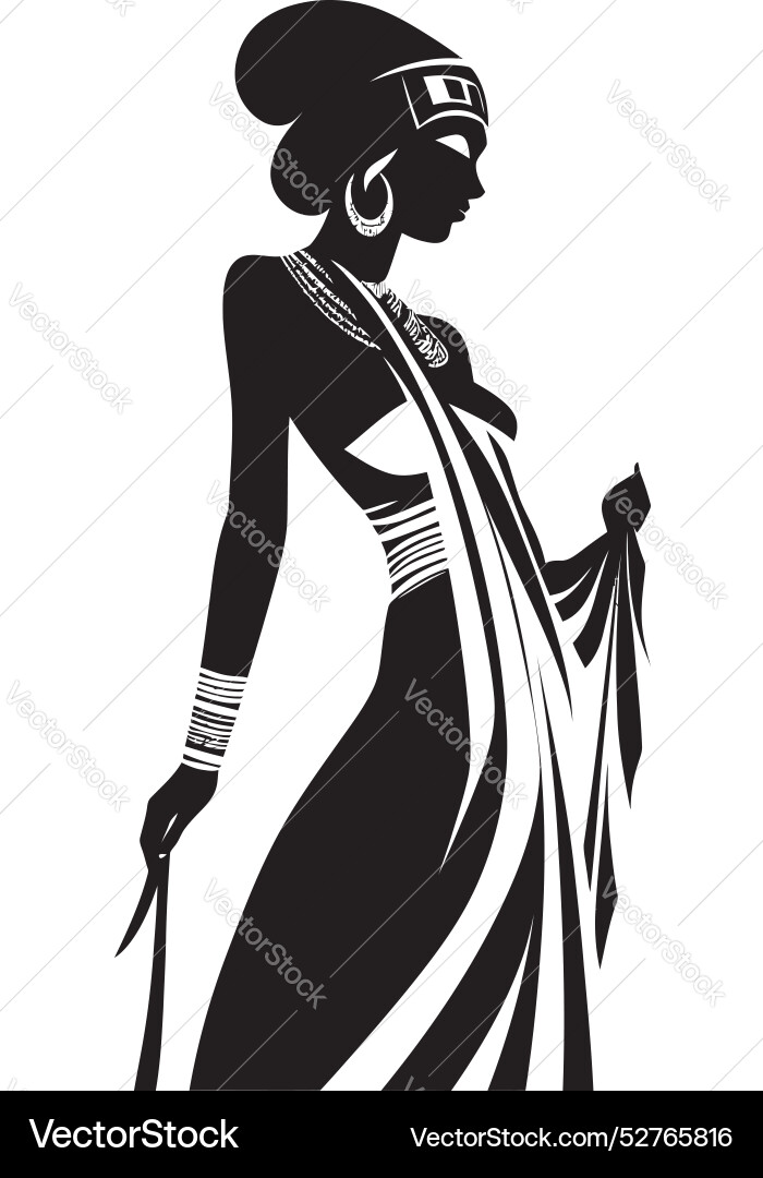 Eternal majesty cleopatra full body logo Vector Image Eternal majesty cleopatra full body logo Vector Image