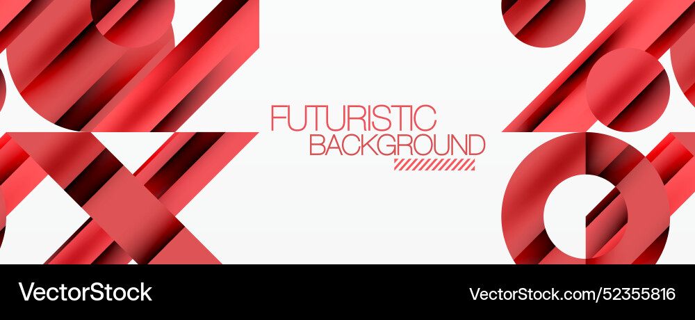 Geometric diagonal line and circle shape wide Vector Image