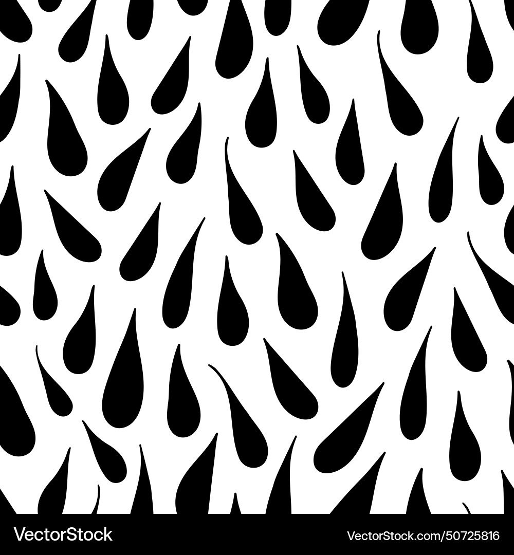 Hand drawn black drops over white pattern Vector Image