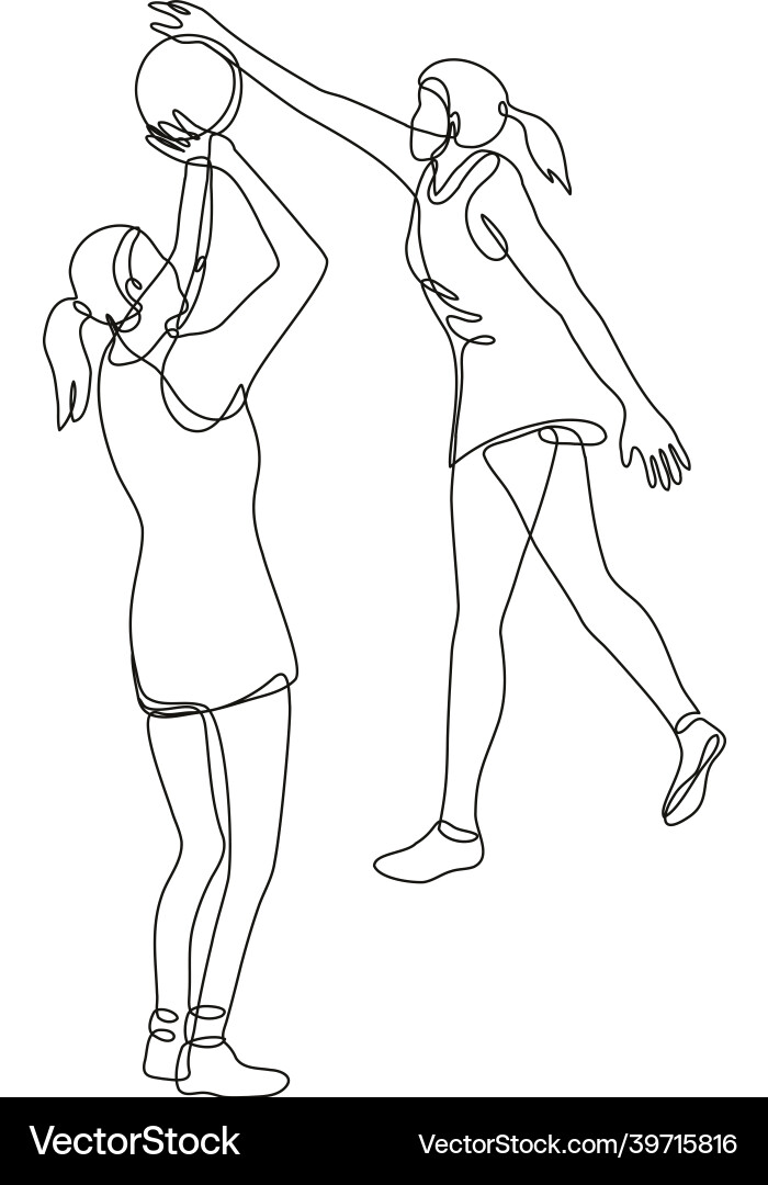 Netball drawing Vector Images & Graphics for Commercial Use | VectorStock