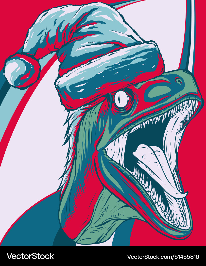 Of velociraptor head with Royalty Free Vector Image