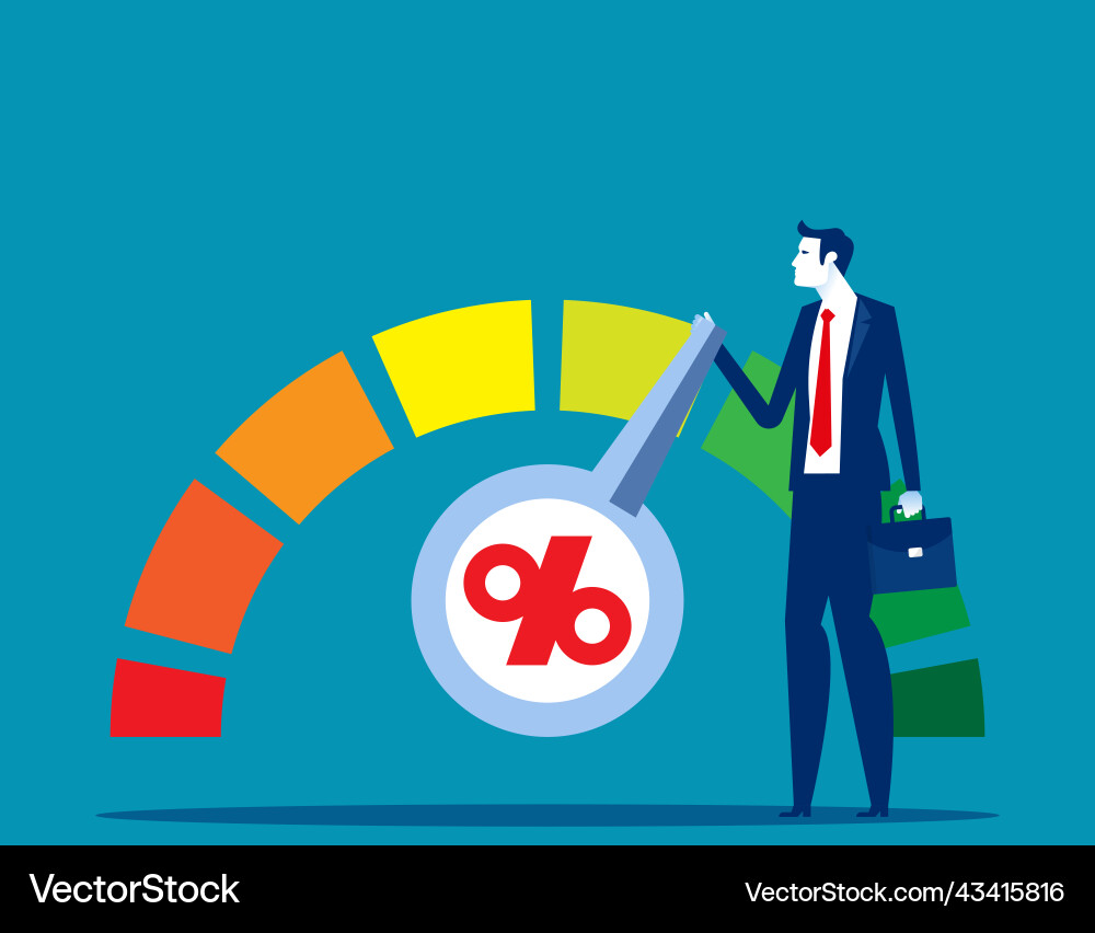 Score rating based business cartoon Royalty Free Vector
