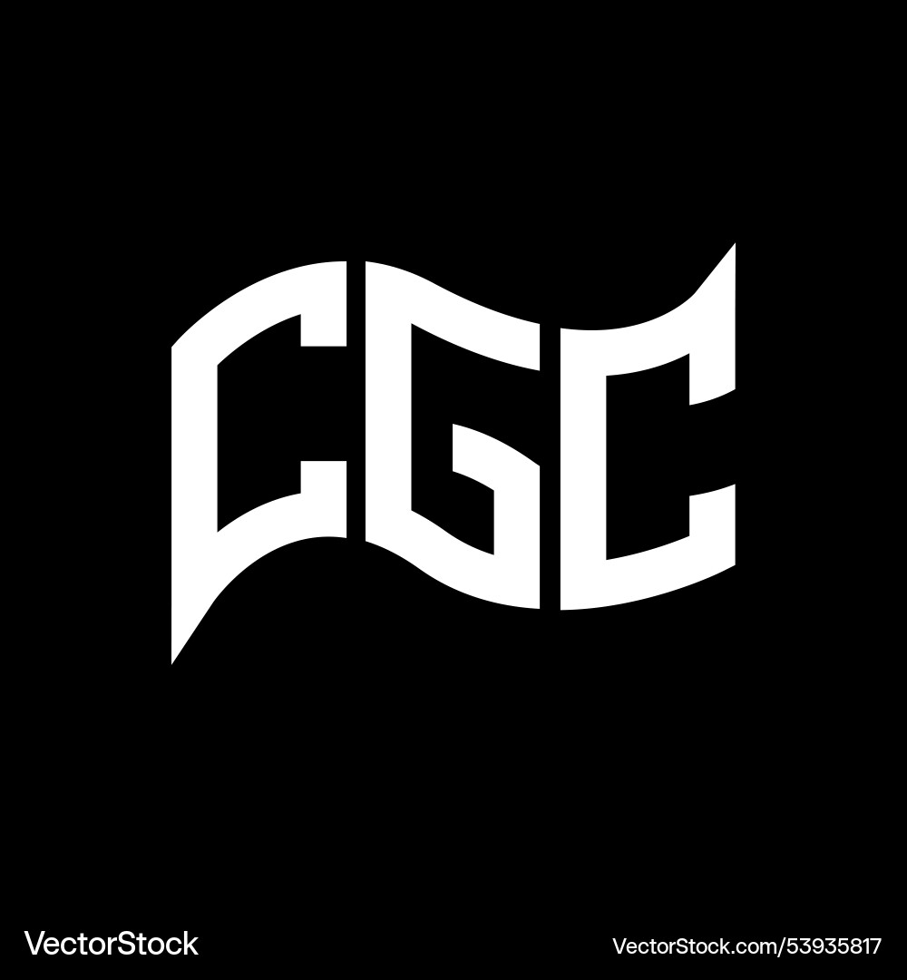 Cgc logo design simple and modern Royalty Free Vector Image