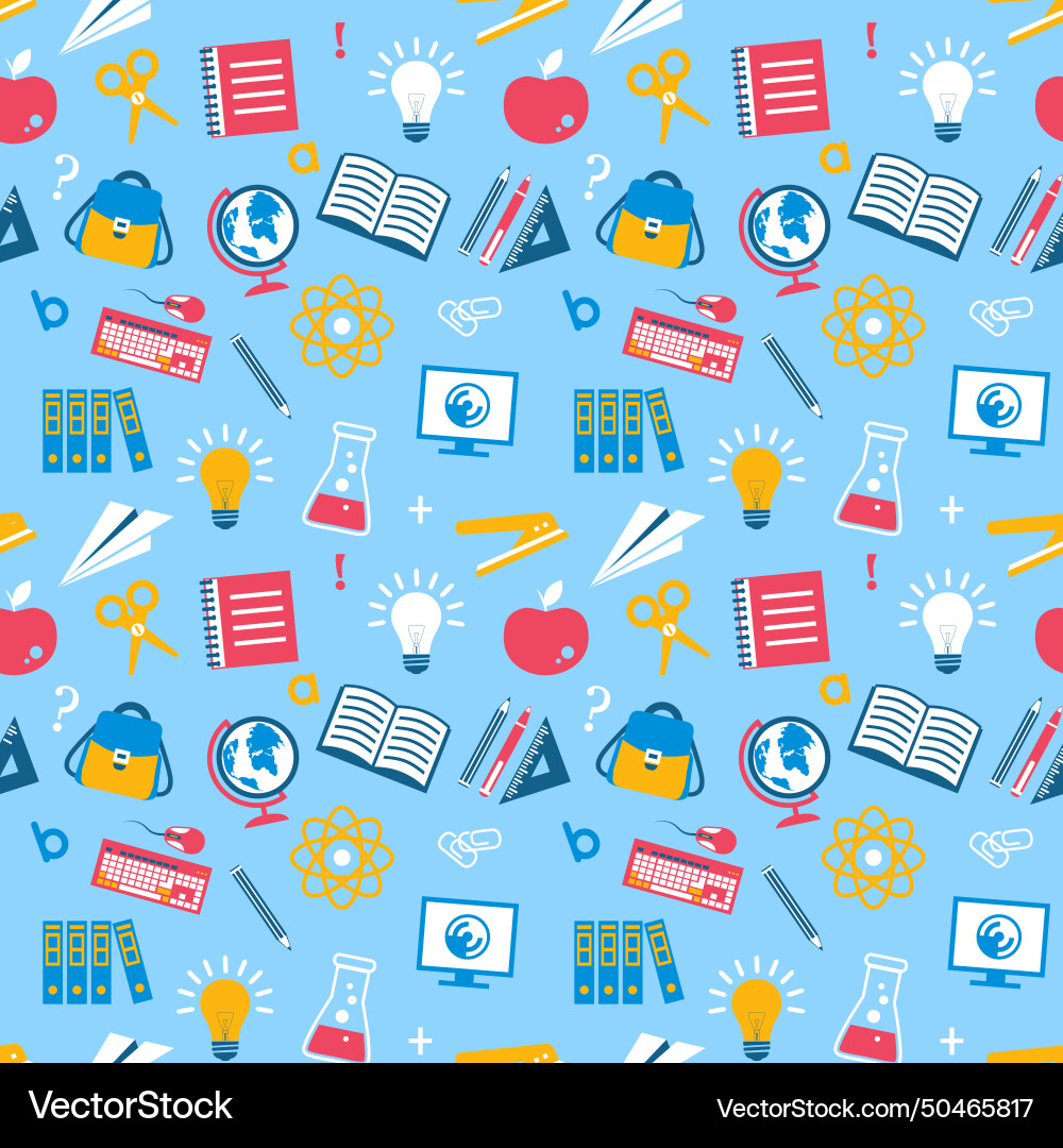 Education seamless pattern Royalty Free Vector Image