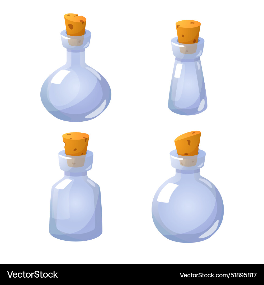 Game potion asset for set 3d realistic Royalty Free Vector