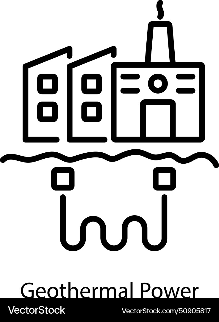 Geothermal power Royalty Free Vector Image - VectorStock