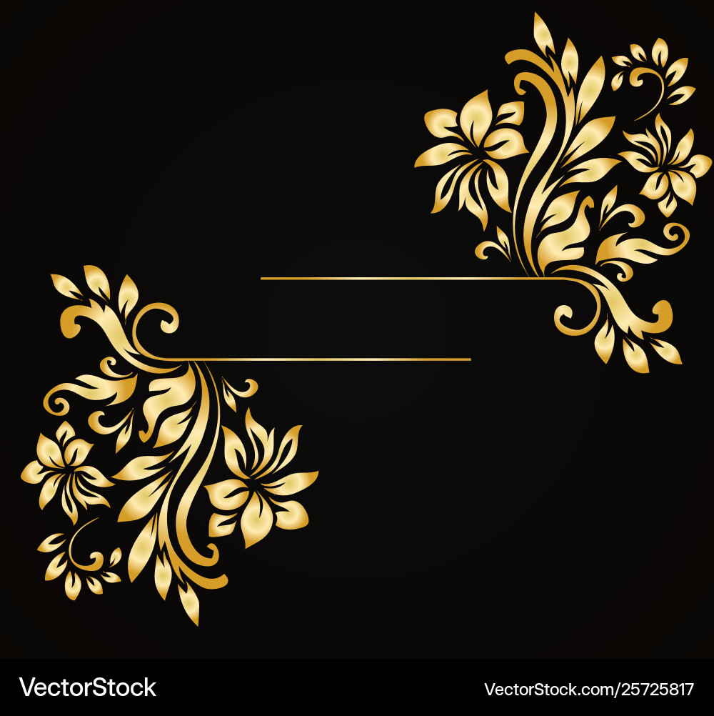 Golden luxury style calligraphic design Royalty Free Vector