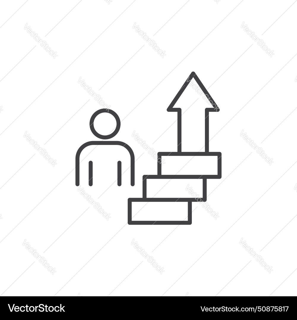 Personal development icon set human career growth Vector Image