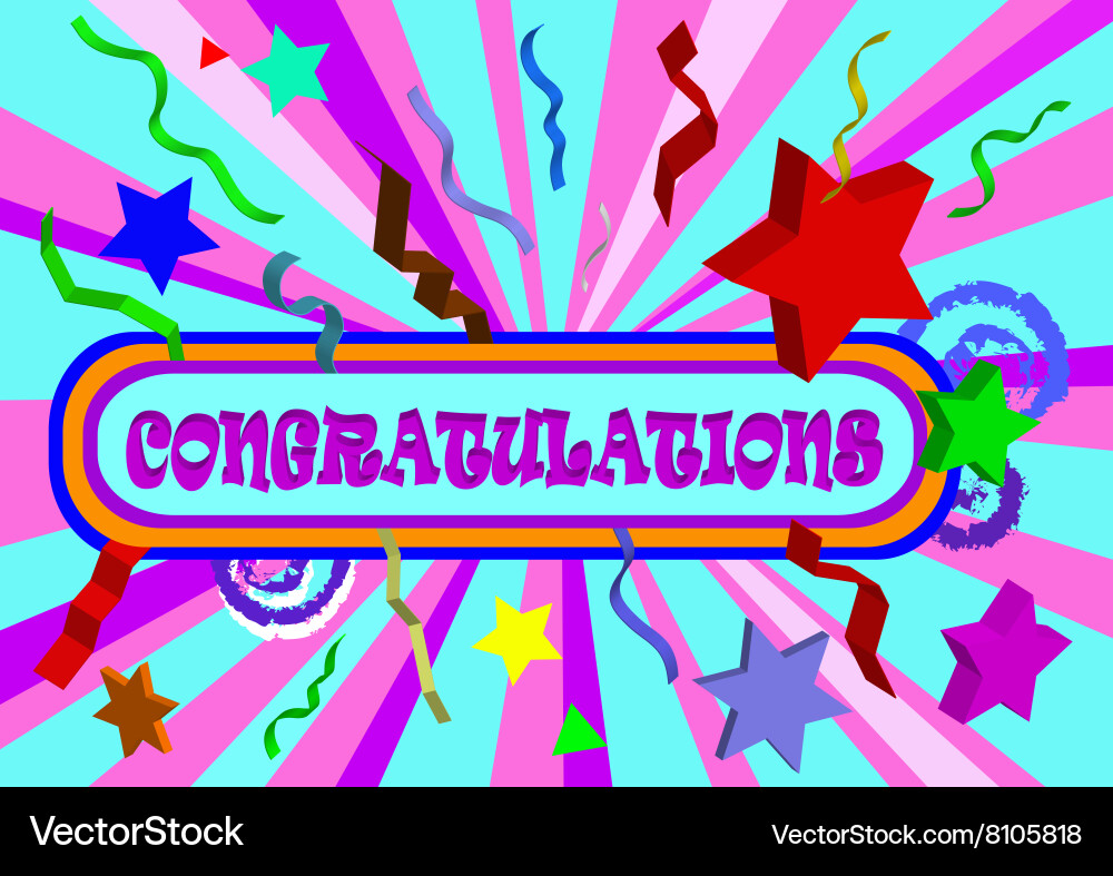 Congratulation Royalty Free Vector Image - VectorStock