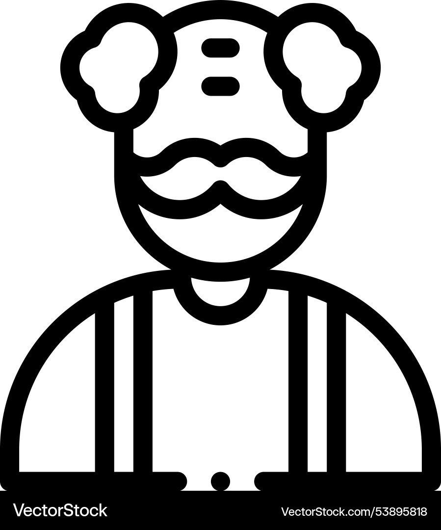 Grandfather icon thin linear style design Vector Image