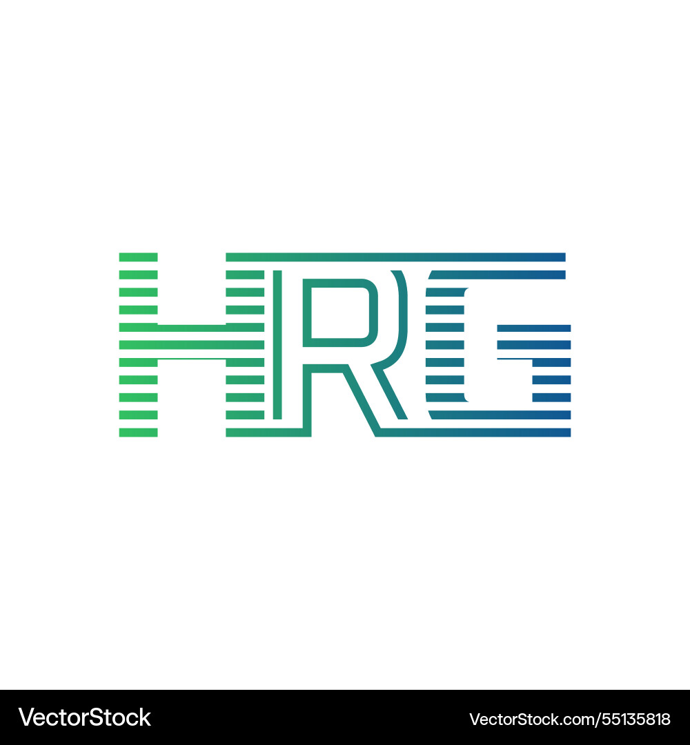 Modern hrg logo design letter minimalist Vector Image
