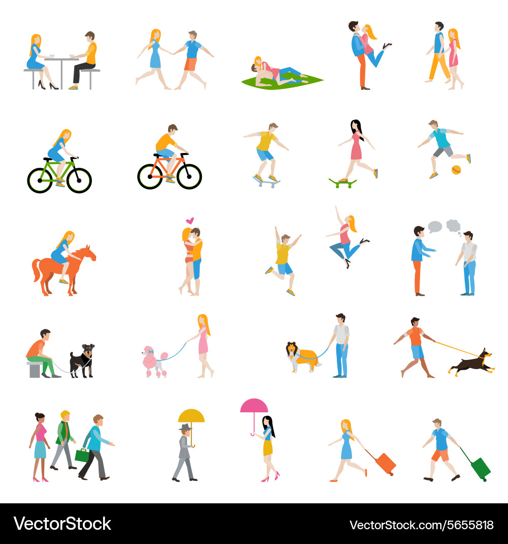 People large set Royalty Free Vector Image - VectorStock