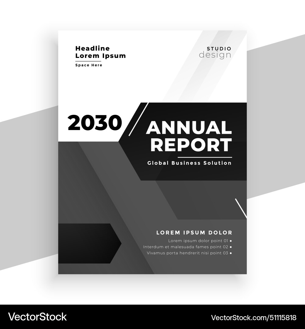 Professional annual report for yearly data Vector Image