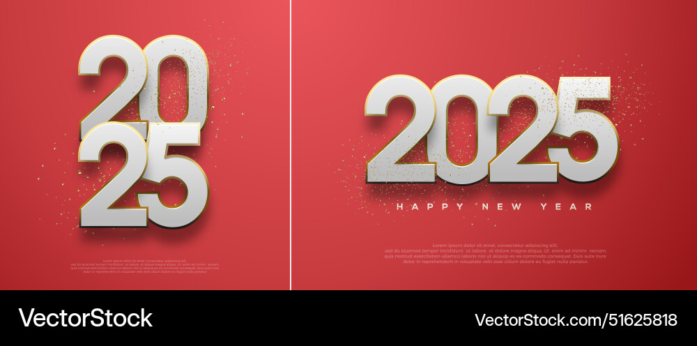 Unique design with 2025 numbers clean design for Vector Image
