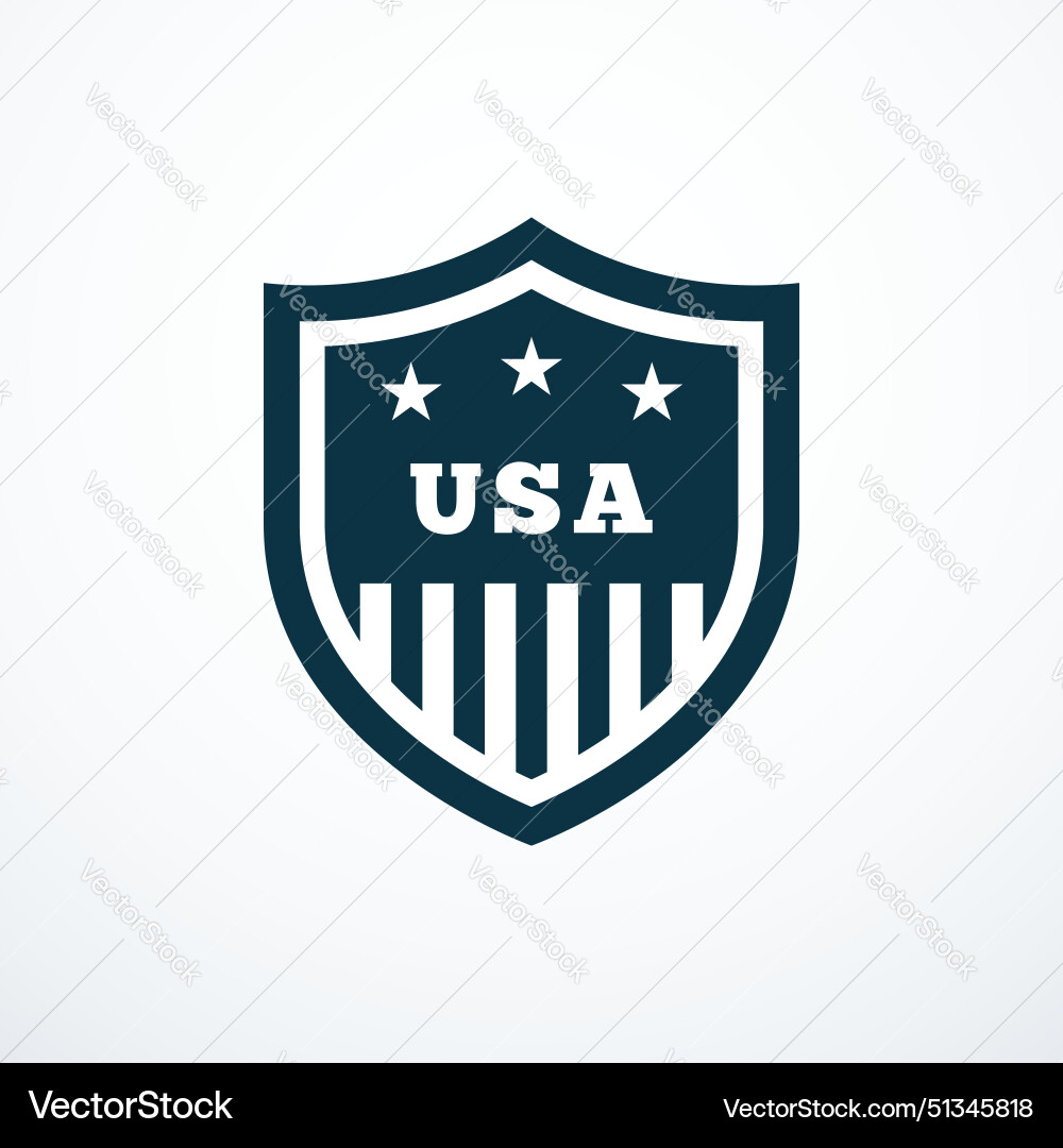 Usa shield icon Royalty Free Vector Image - VectorStock