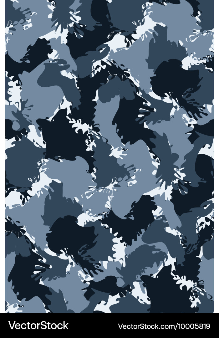 Abstract Blue Camo Splash Royalty Free Vector Image